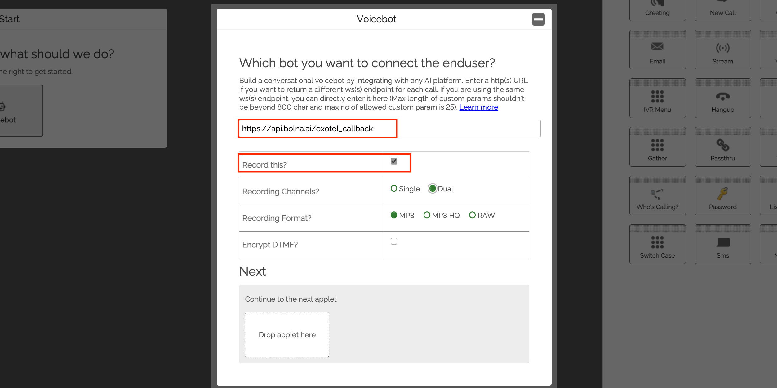 Setup Exotel with Bolna for Outbound Calling - Bolna Docs