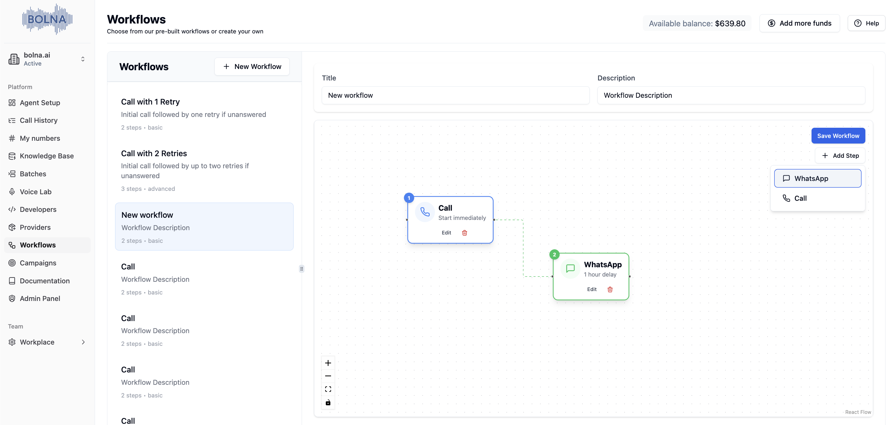 Workflows and Campaigns - Bolna Docs